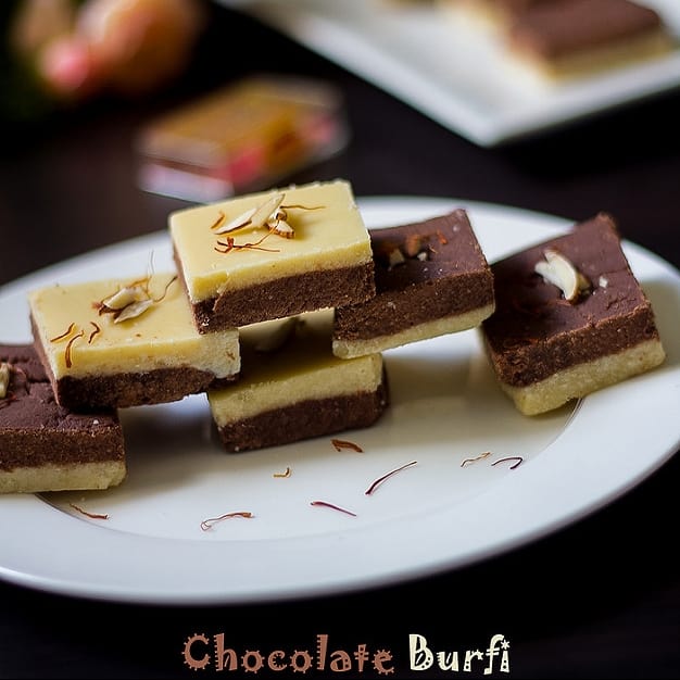 Chocolate burfi using khoya | Burfi Recipes - Learning-to-cook