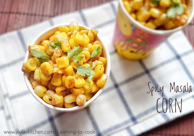 Masala corn | Spicy Masala Sweet Corn Recipe - Learning-to-cook